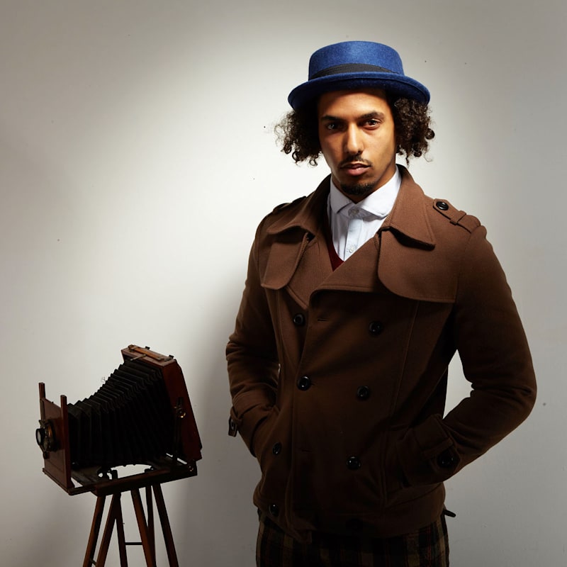 Quintin Azure Blue Felt Oval Crown Porkpie Hat | Dasmarca Hats | Wolf ...