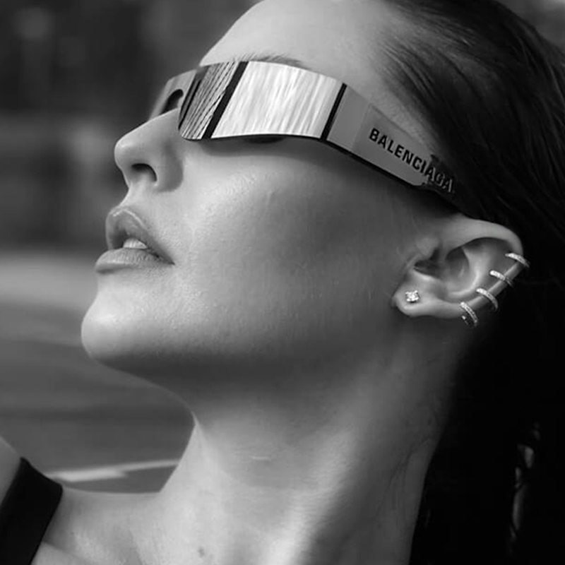 Edge Ear Cuff With Man Made Cz Diamond Stimulant In Sterling Silver ...