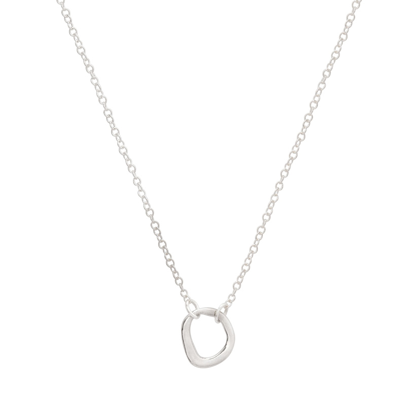 Silver Sculpted Circle Chain | A Weathered Penny | Wolf & Badger