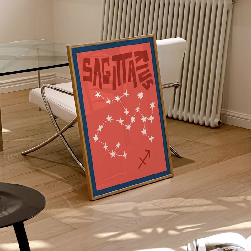 Sagittarius Art Print - A3 | Natalie Cass Art | Wolf & Badger