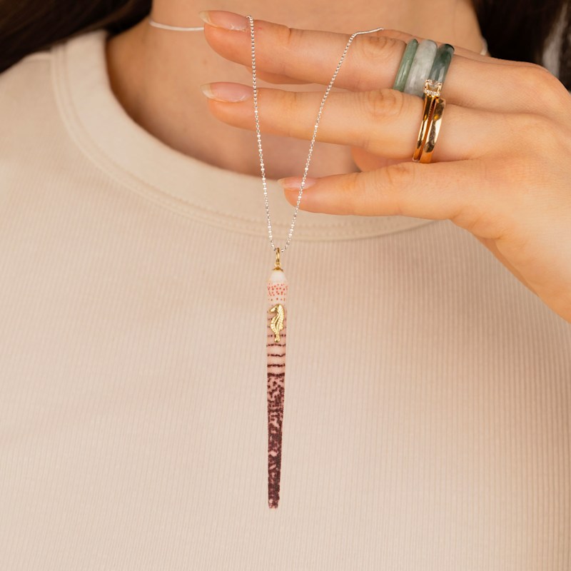 Sea Urchin Spine Sterling Silver And Gold Necklace | oanasavu.creations ...