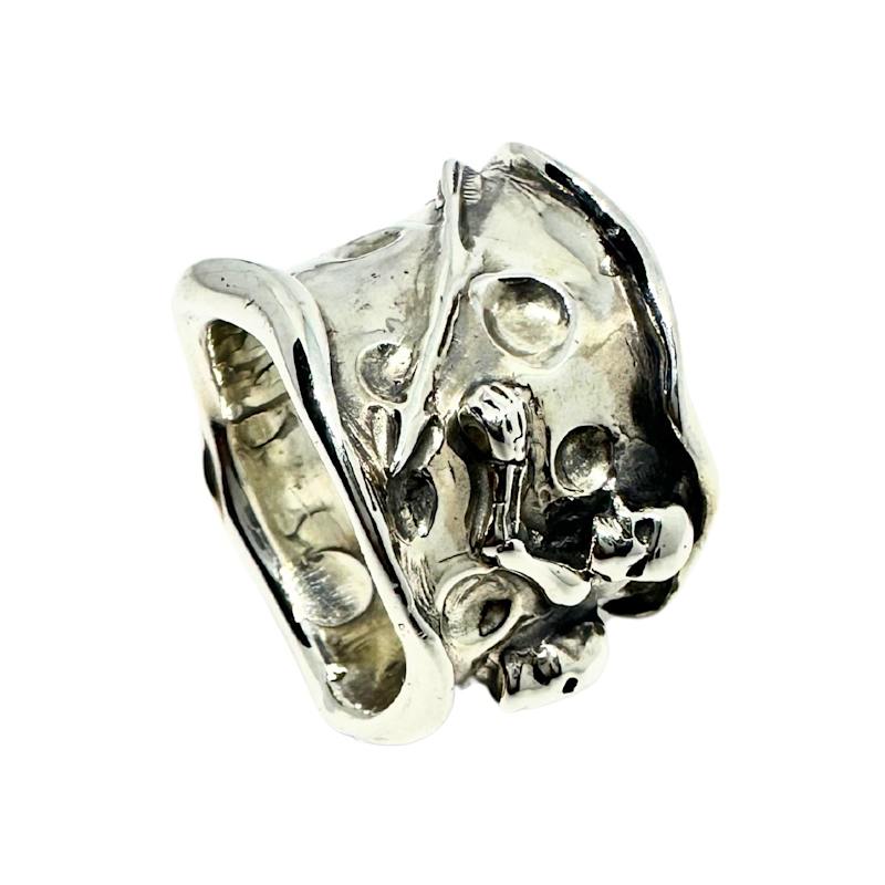 Skull Faces Silver Men's Ring – Sterling Silver | Tg-Jewelry By Tamara ...