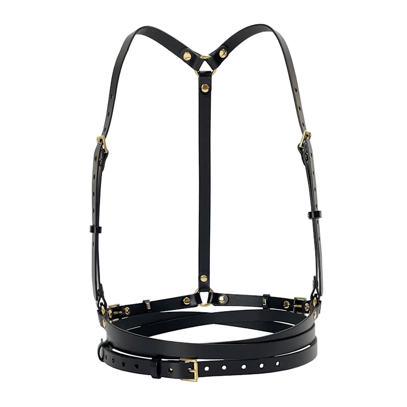 Slim Double Belt Leather Harness | Haute Cuir | Wolf & Badger