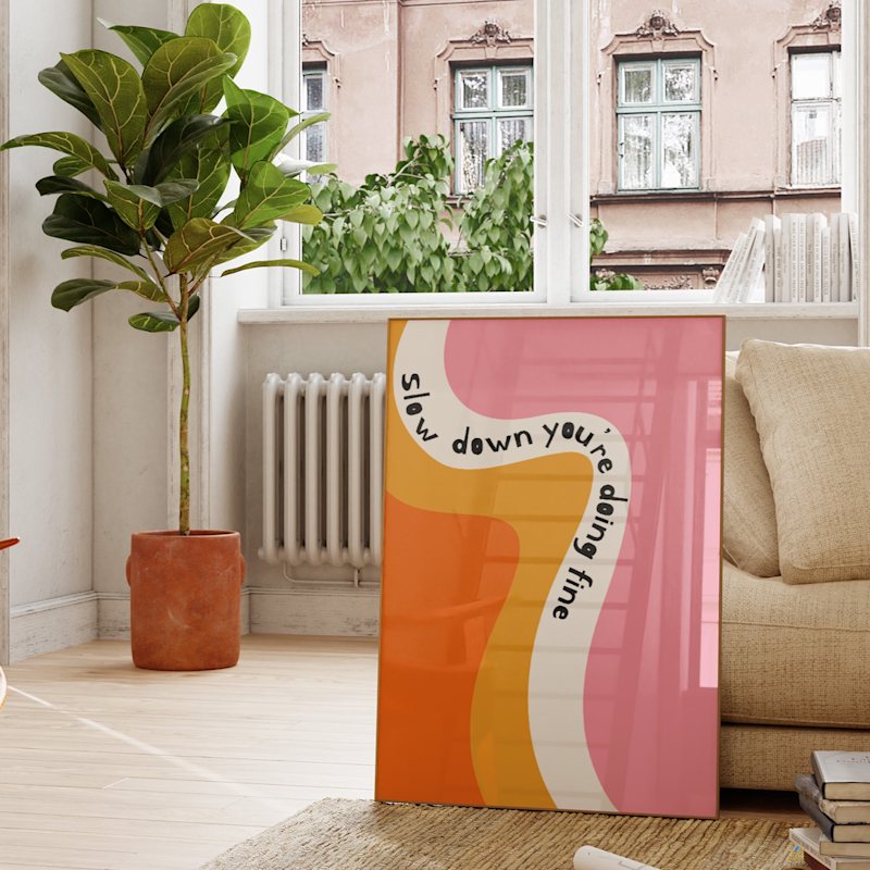 Slow Down Abstract Music GicléE Art Print A2 | Fanclub | Wolf & Badger