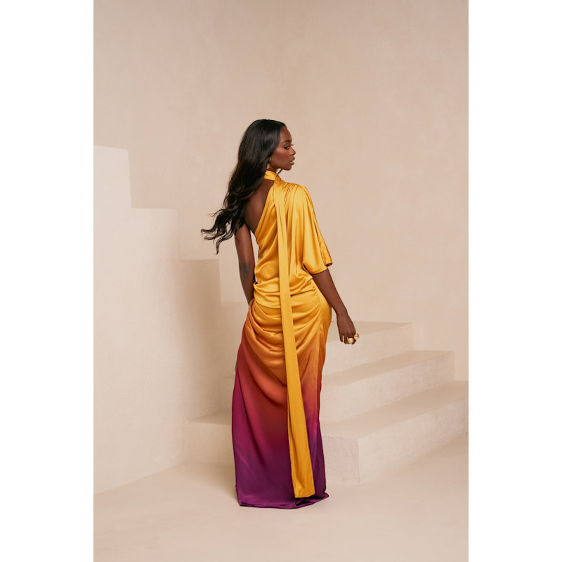 Sol Drape Maxi Dress | OFUURE | Wolf & Badger