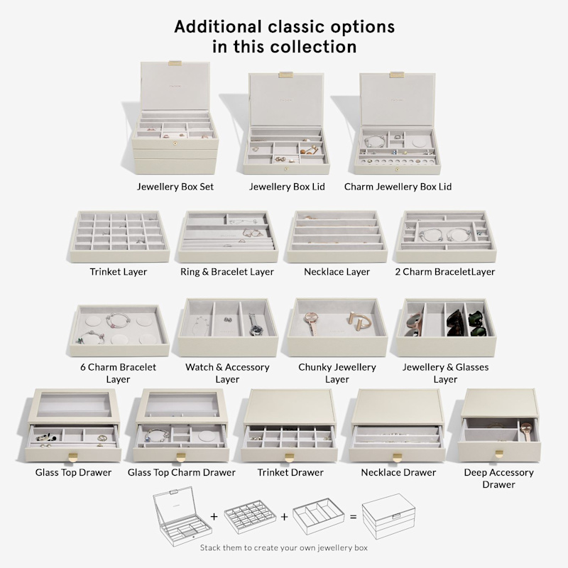 Stackers Oatmeal Classic Jewelry Box Set Of Five | Stackers | Wolf & Badger