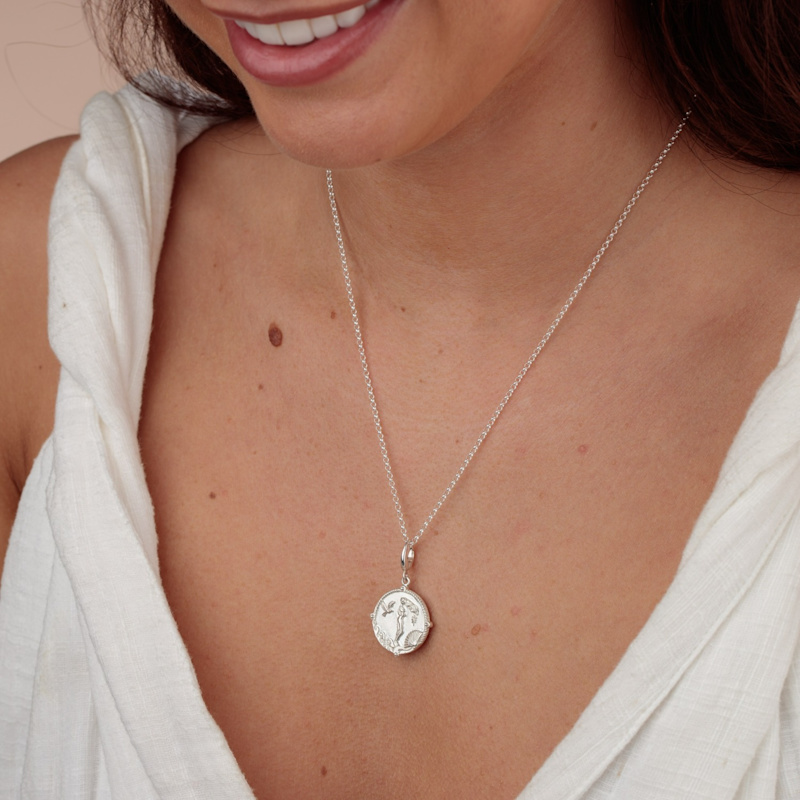 Sterling Silver Goddess Of Love Aphrodite Charm Necklace | Lily Charmed ...