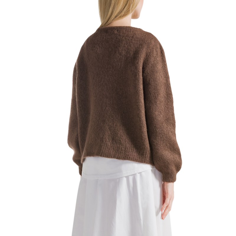 Susan Alpaca Cardigan Cocoa | Americandreams | Wolf & Badger