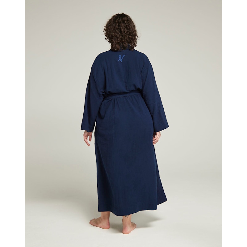 The Classic Belted Robe - Navy | Nudea | Wolf & Badger