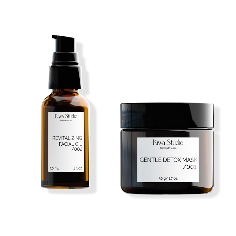 The Essentials Kit - Detox Mask & Facial Oil | Kiwa Studio | Wolf & Badger