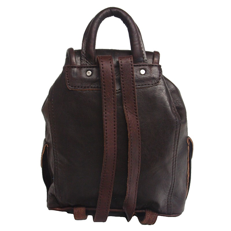 The Larache Small Rucksack In Dark Brown | Berber Leather | Wolf & Badger