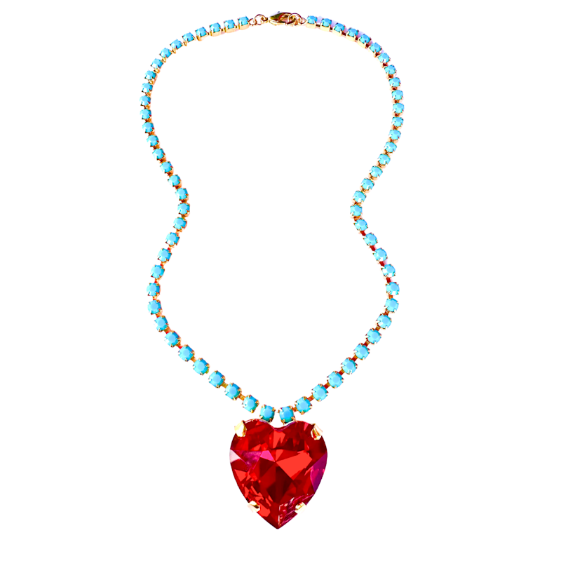 Heart Of The Ocean Necklace In Ruby | The Pink Reef | Wolf & Badger