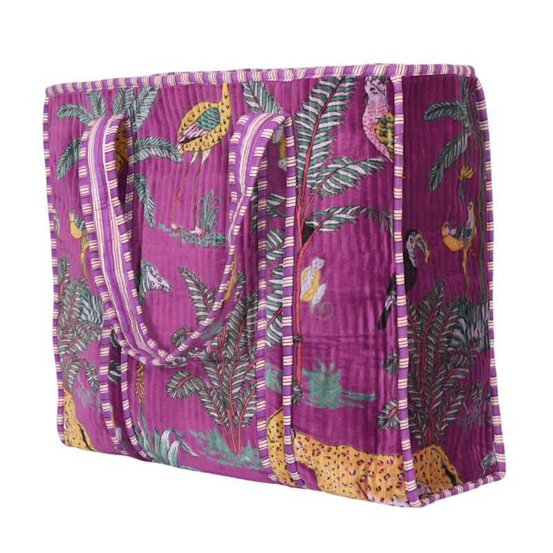 The Ultimate Velvet Jungle Tote In Purple | Conscious Yoga Collective ...