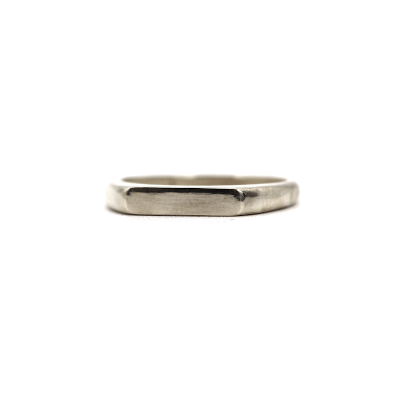 Timeless Signet Bar White Gold Ring | VicStoneNYC Fine Jewelry | Wolf ...