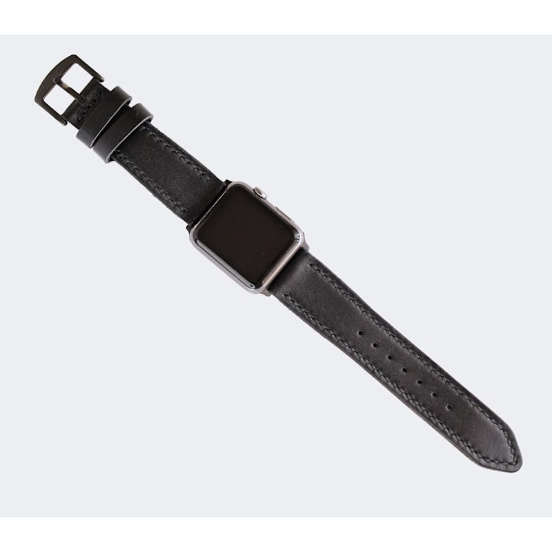 Custom Made Apple Watch Strap - Black | Roarcraft | Wolf & Badger