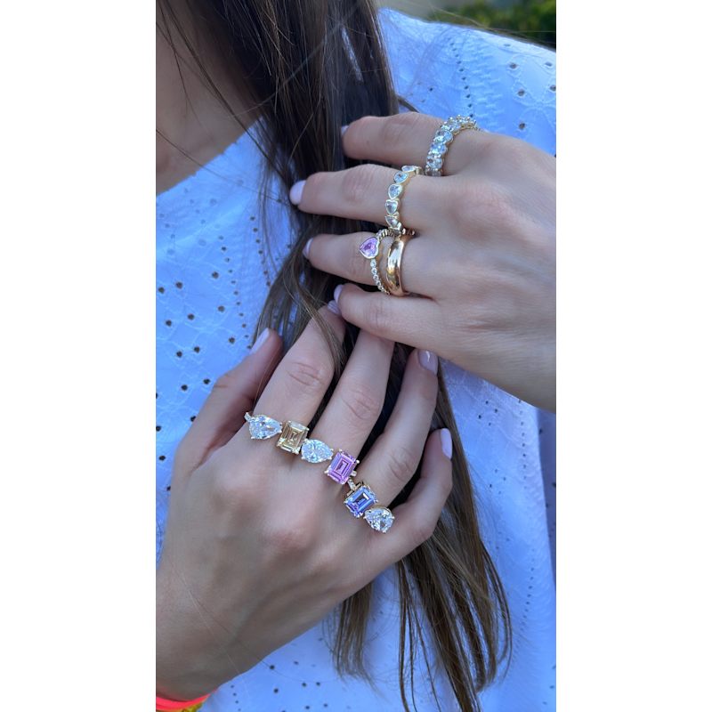 Toi Et Moi Ring - Pink & White | SHYMI | Wolf & Badger