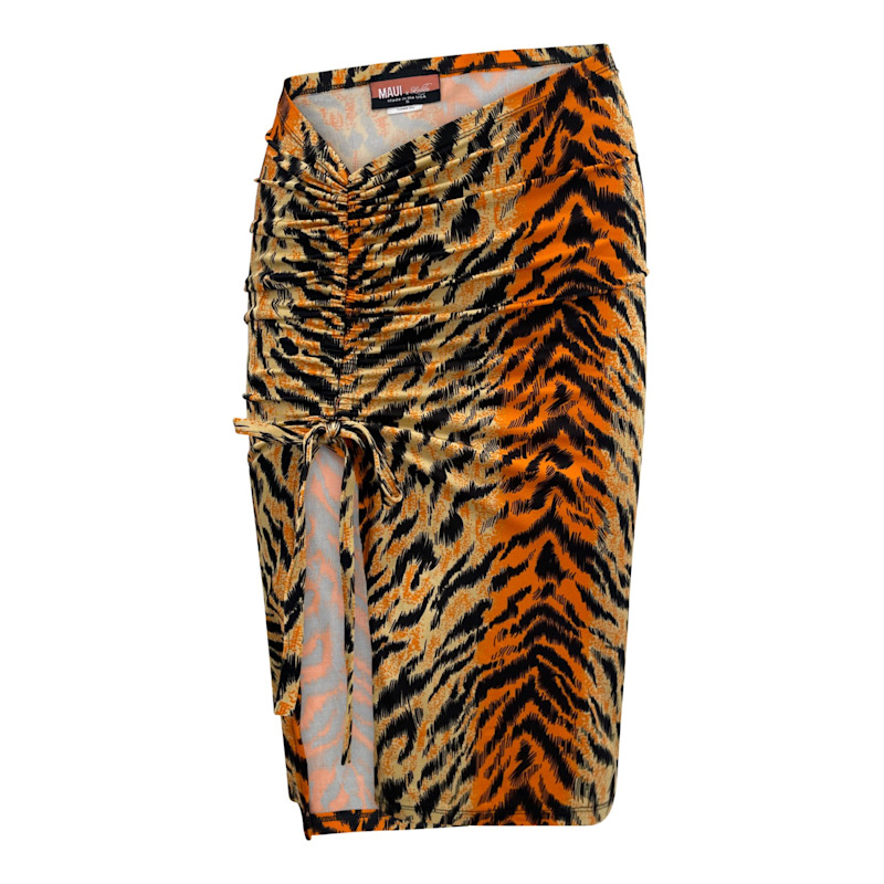 Tora Tiger Print Drawstring Swim Skirt Cover Up | Maui X Lolita | Wolf ...