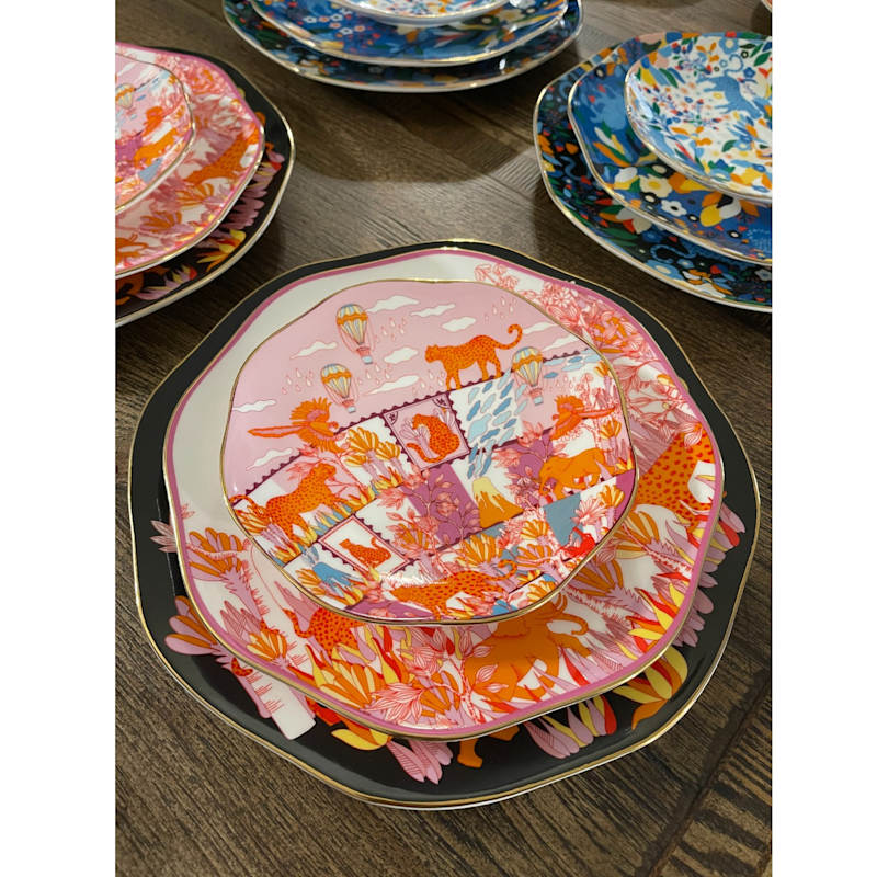 Travel Around World Bone China Plates - Set Of Three | Jessie Zhao New ...