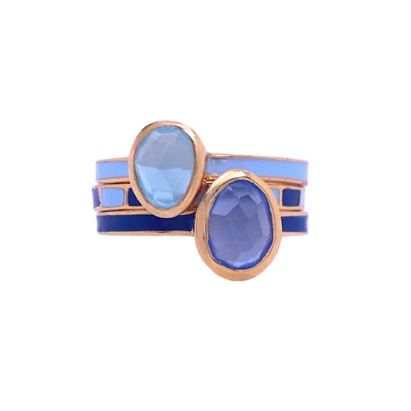 Tutti In Navy & Light Blue Ring | Gem Bazaar Jewellery | Wolf & Badger