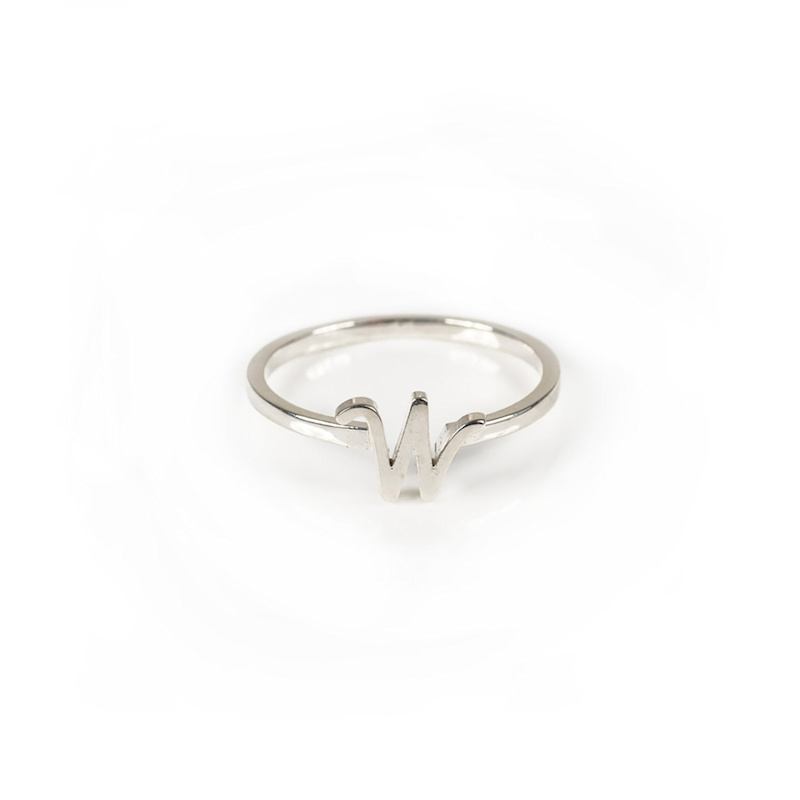 Alphabet Stacker Ring - Silver | Toolally | Wolf & Badger