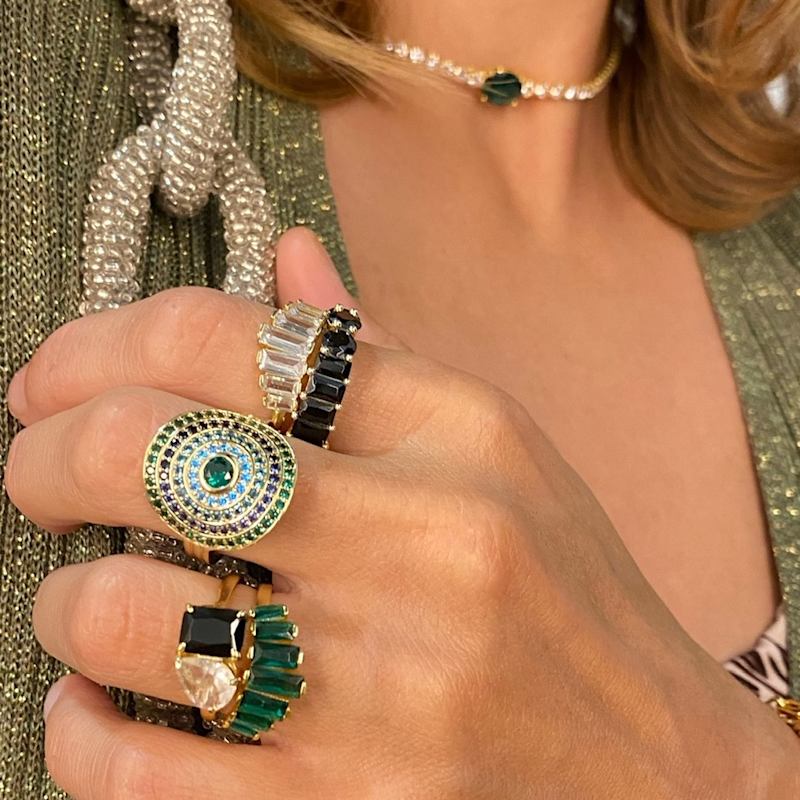 Utopia Ring- Aqua Moss | NATIVE GEM | Wolf & Badger