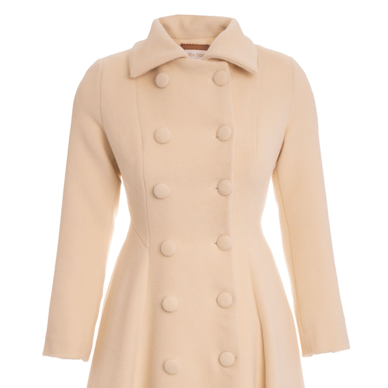 Redingote Coat In Virgin Wool & Cashmere – Ivory | Sofia Tsereteli ...