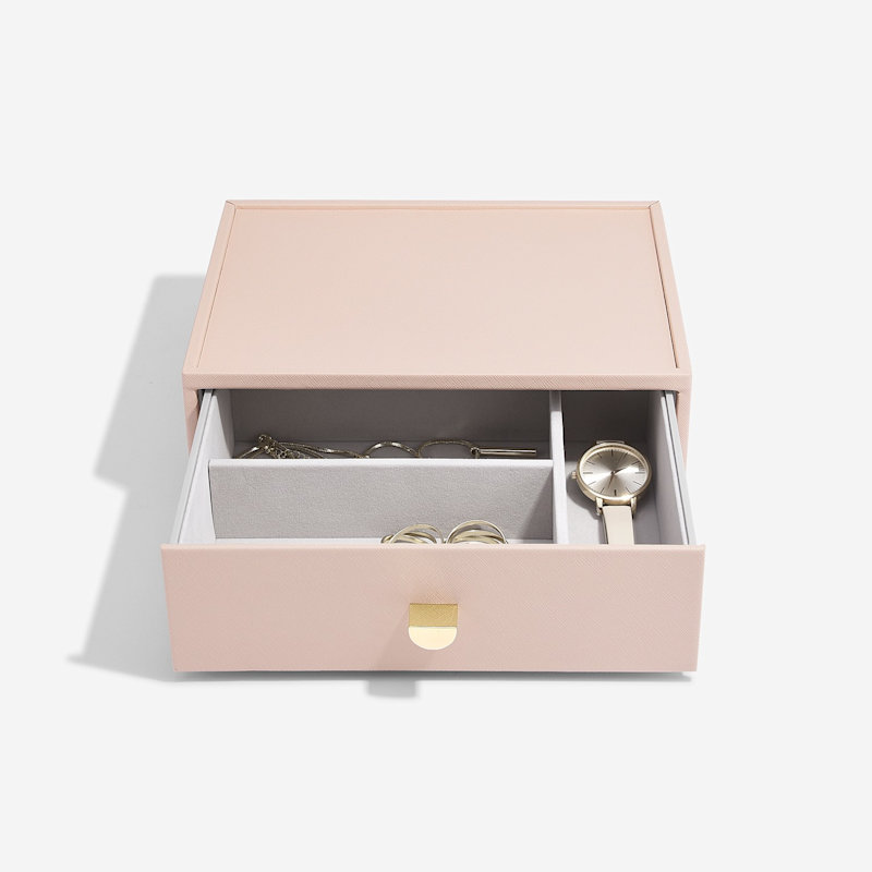 Stackers Blush Pink Classic Jewelry Box With Drawers | Stackers | Wolf ...