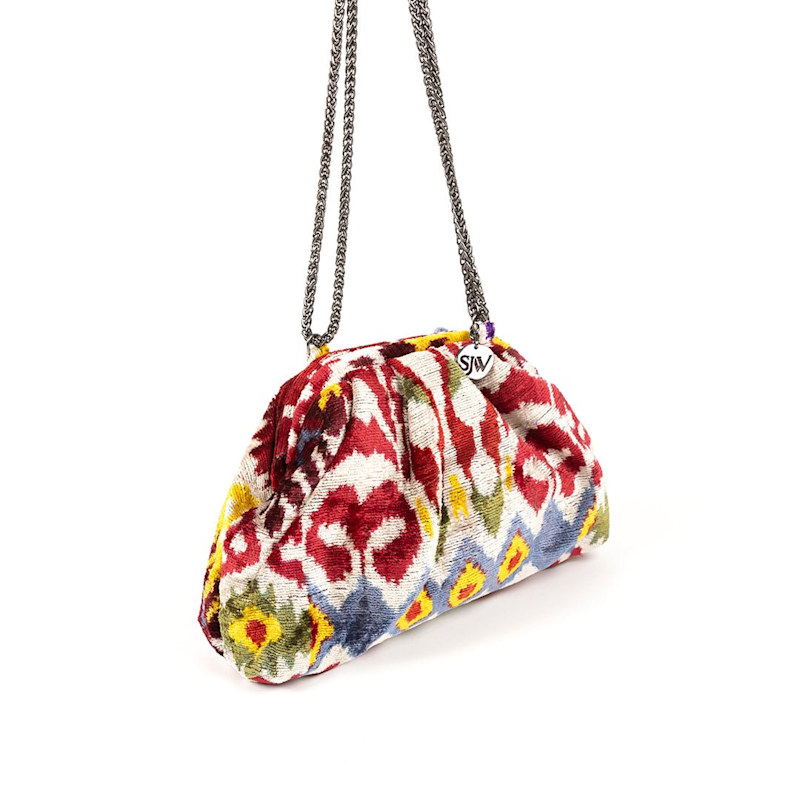 Victoria Ikat Multicolour Bag in Cream, Red, Blue, Yellow | SJW BAGS ...