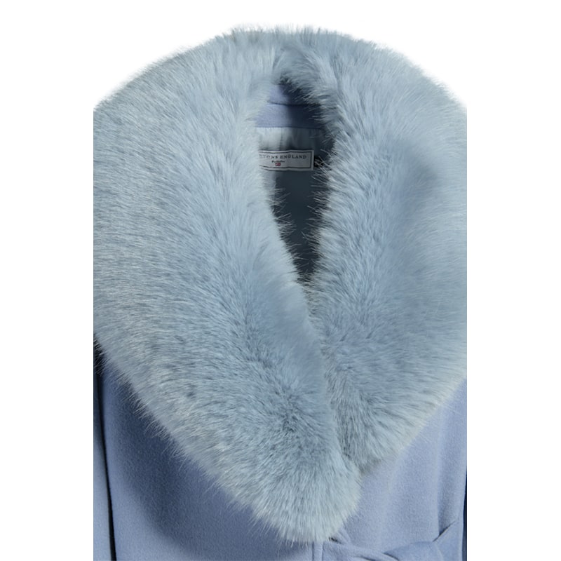 Windsor Cashmere Coat - Powder Blue | Hortons England | Wolf & Badger