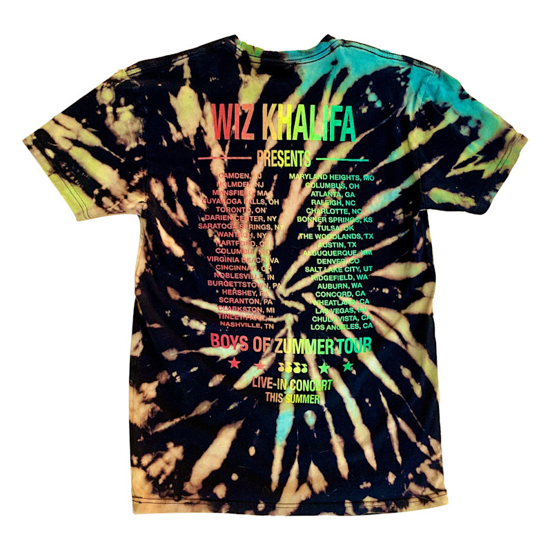 Wiz Khalifa Boys Of Zummer Tour Tie-Dye Tee | ROY G. | Wolf & Badger