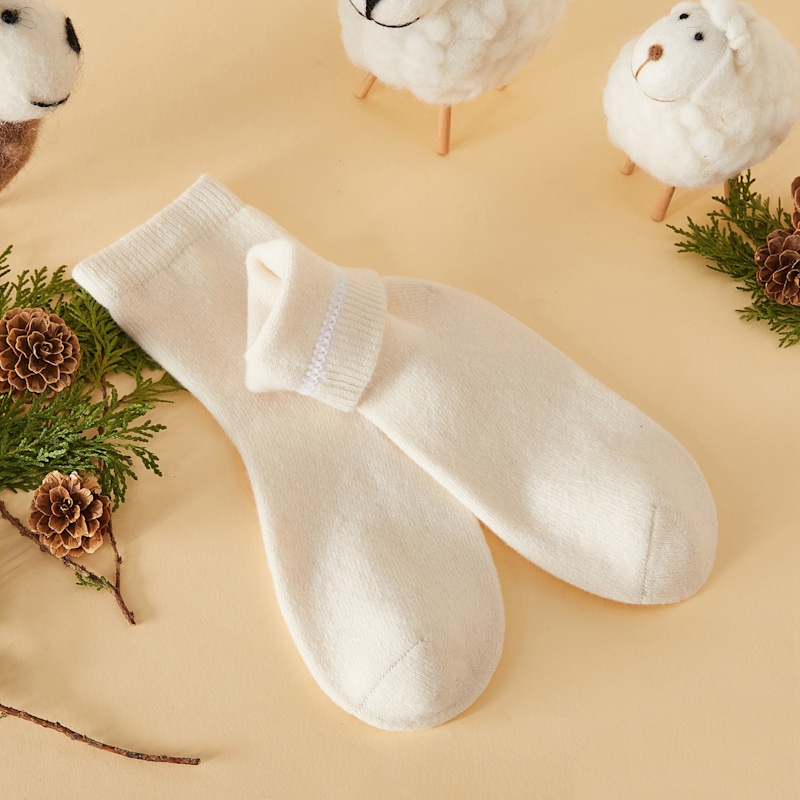 Wool Quarter-Length Socks Set Of Two - Meditating Lamb Collection In ...