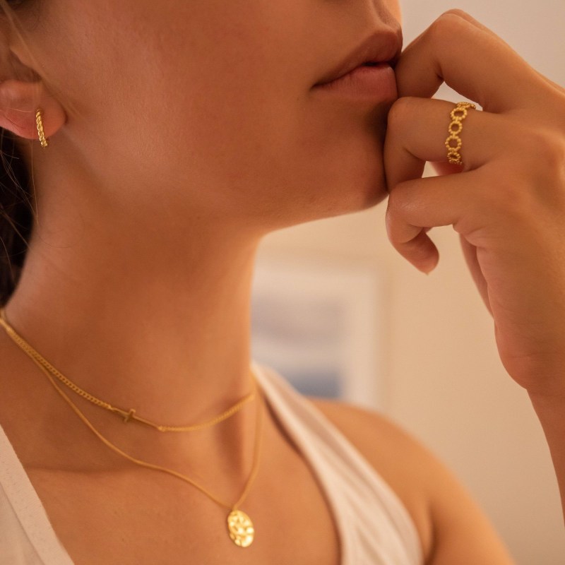 Gold Loop Link Stacking Ring | Elk & Bloom | Wolf & Badger