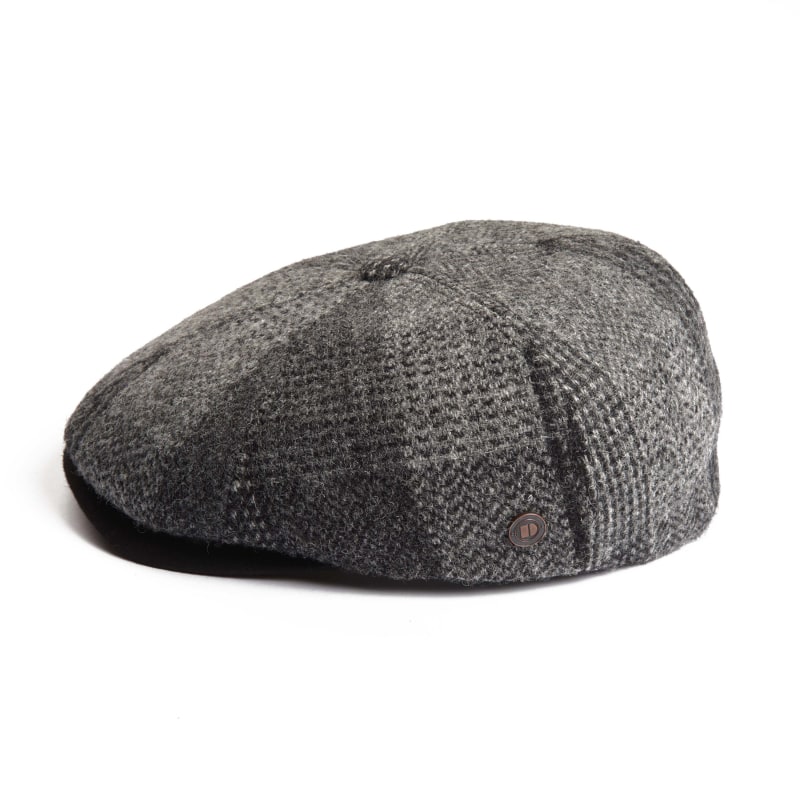 Aaron Harris Tweed Wool Cap With Earflaps - Slate | Dasmarca Hats ...