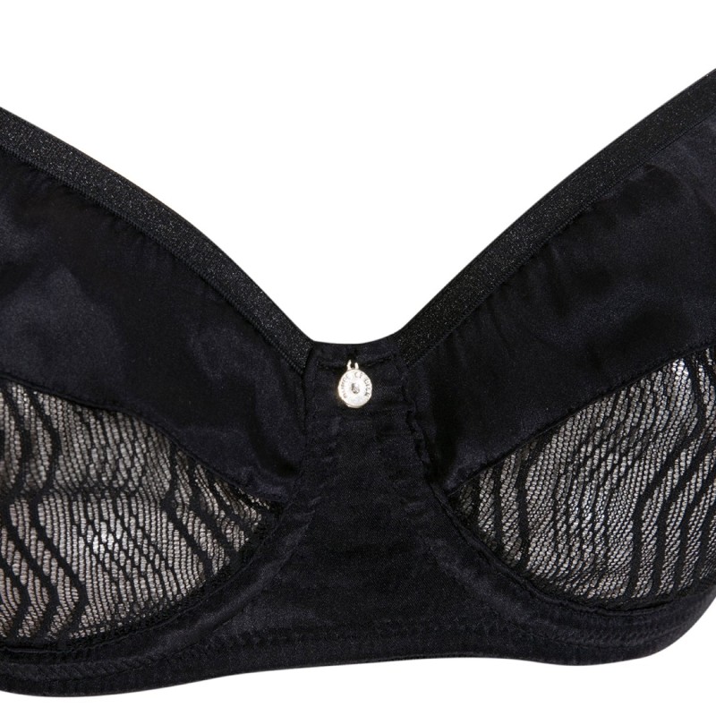 Amelia Satin Lace Demi Bra | House of Silk | Wolf & Badger