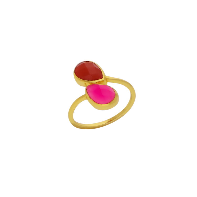 Aura Orange And Pink Ring | LAVANI JEWELS | Wolf & Badger