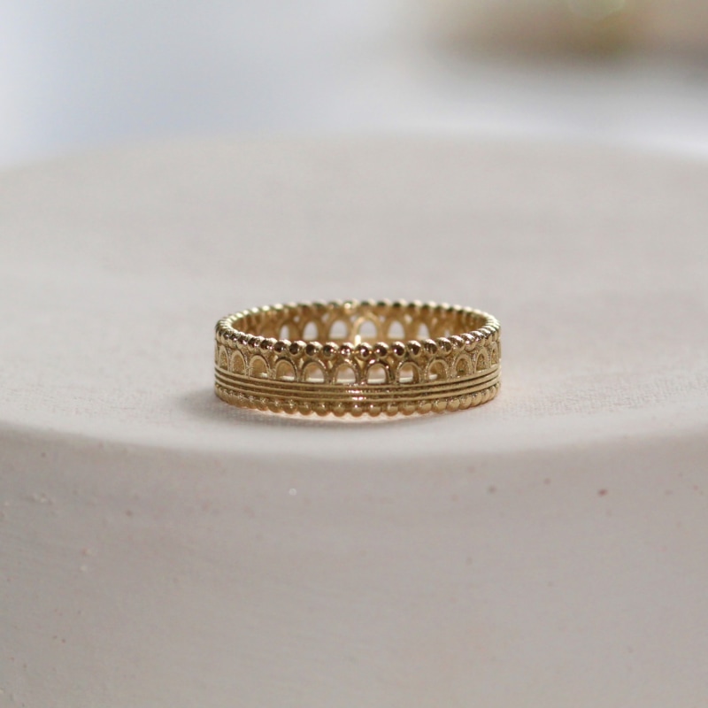 Antique Lace Pattern Gold Ring | VicStoneNYC Fine Jewelry | Wolf & Badger