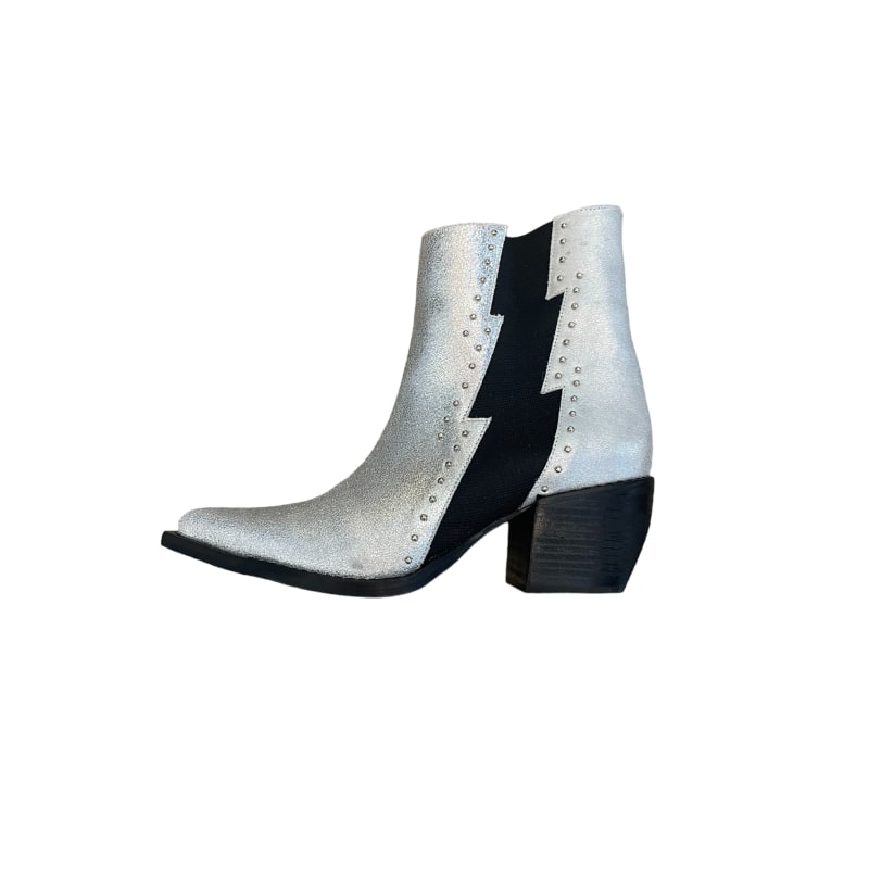 The Silver Lightning Bolt Leather Boots | Any Old Iron | Wolf & Badger