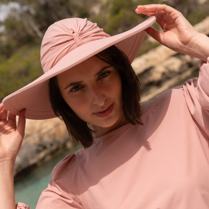 Bahamas Uv Sun Hat Rose | Kalani sunwear | Wolf & Badger