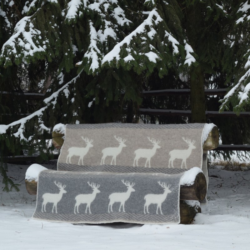 Deer Wool Blanket | J.J.Textile | Wolf & Badger