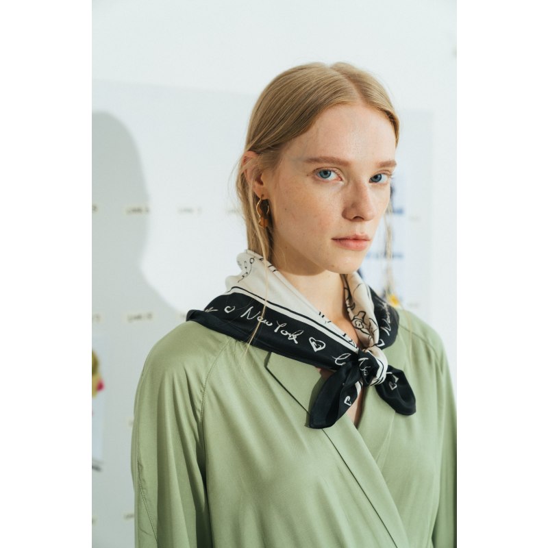 New York In Sketches Silk Scarf - Black & White | Lost Pattern NYC ...