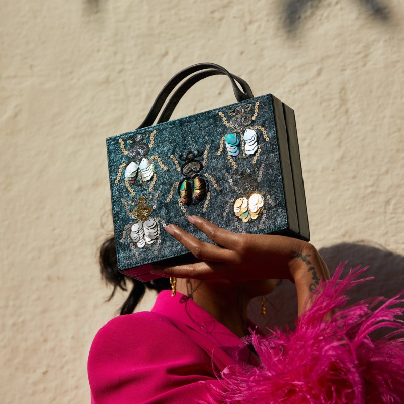 Bedazzled Beetle Briefcase Bag | Simitri | Wolf & Badger