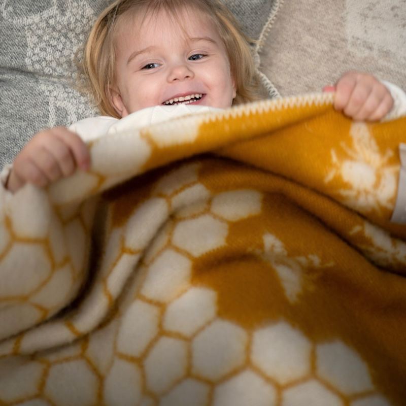 Bee Small Wool Blanket | J.J.Textile | Wolf & Badger