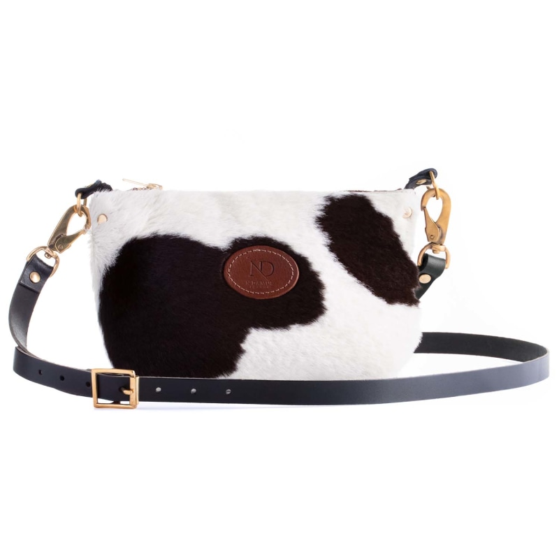 Bermon Black & White Cow Hair Leather Crossbody Bag | N'Damus London ...