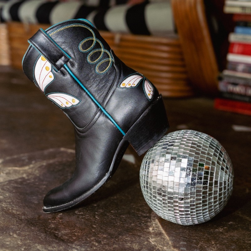 Black Butterfly Cowboy Boot | Fraulein Boot Company | Wolf & Badger