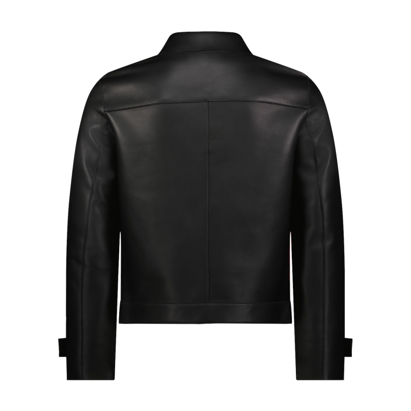 Bonded Leather Laser Cut Jacket - Black | George Patrick | Wolf & Badger