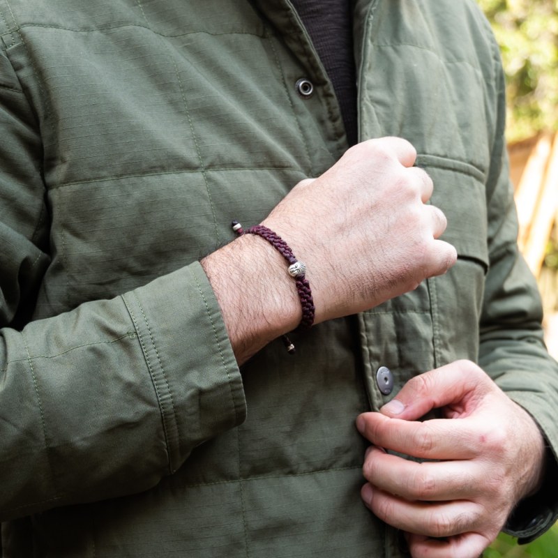 Buddha Wine Red Rope Bracelet For Men - Red | Harbour UK Bracelets ...