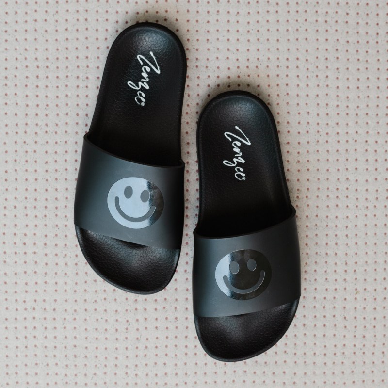 Smiley Face Slide Sandals | Zenzee | Wolf & Badger