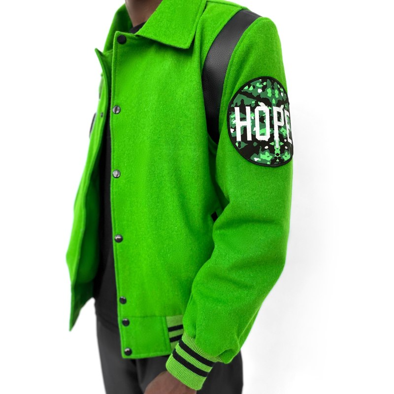 Green Varsity Jacket | COOL CREATIVE | Wolf & Badger