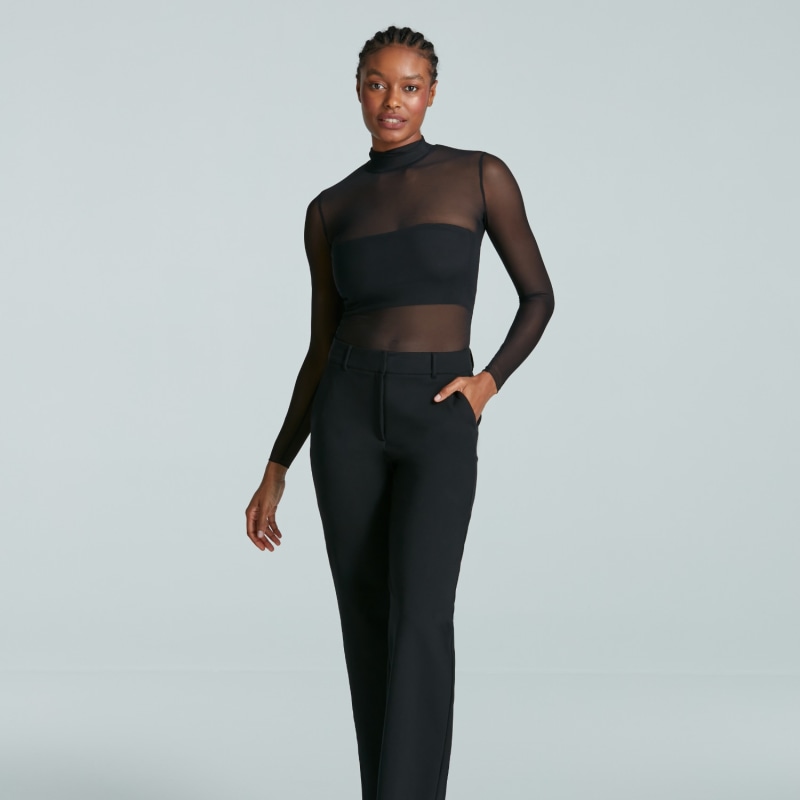 Commando Mesh Long Sleeved Turtleneck, Black TU116 | Commando | Wolf ...