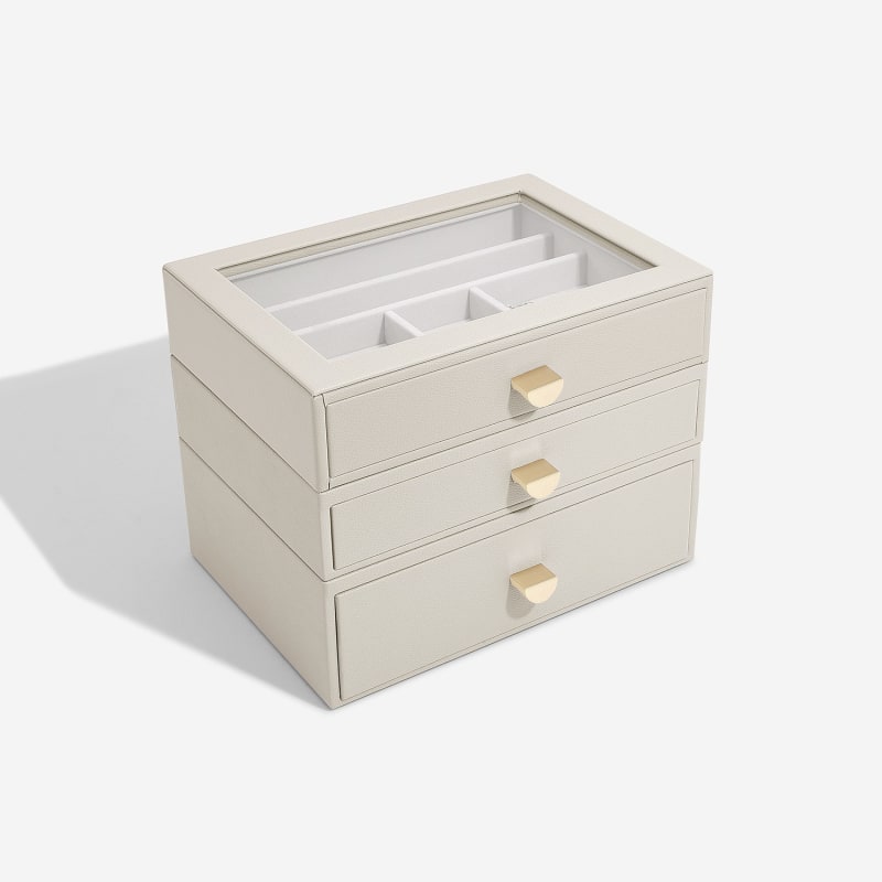 Stackers Oatmeal Classic Jewelry Box With Drawers | Stackers | Wolf ...